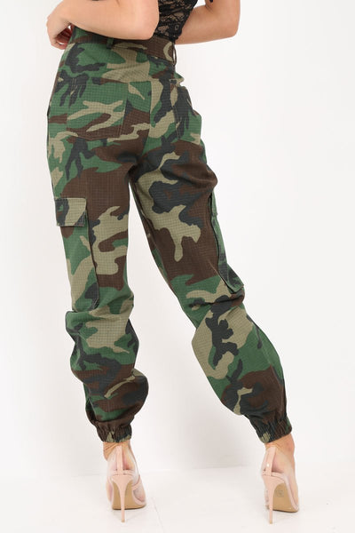 Camo Cuffed Cargo Pants - Galya – Rebellious Fashion