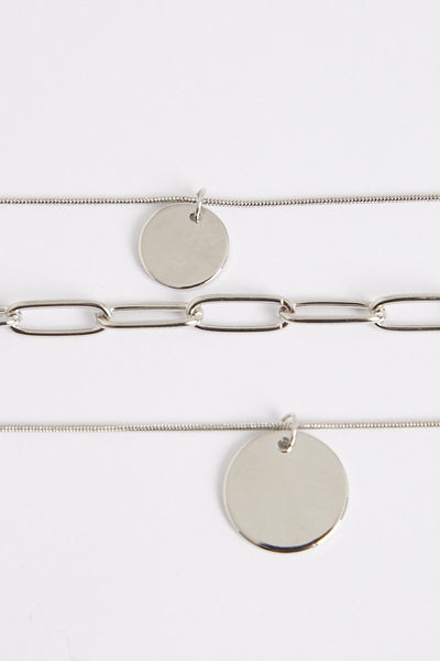 Silver 3 Layer Chain Necklace | Silver Chain Necklaces | Rebellious Fashion