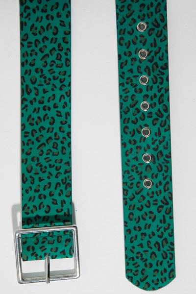 Teal Leopard Print Wide Belt - Myanni – Rebellious Fashion