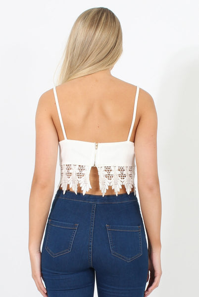 White Low Cut Crop Top - Marta – Rebellious Fashion