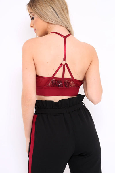 Wine Lace Harness Bralet - Saskia – Rebellious Fashion